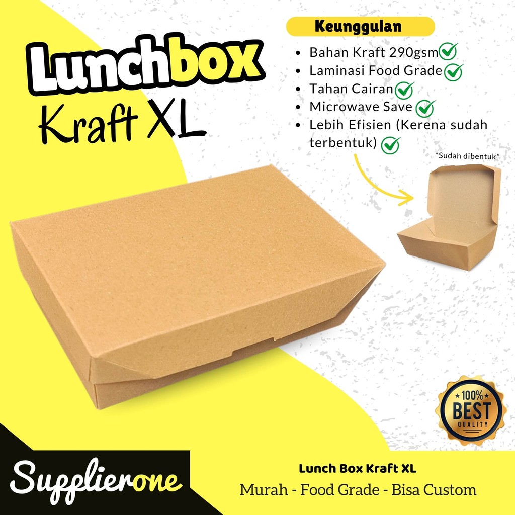 Paper Lunch Box XL Paper Lunch Box/ Ivory Paper Lunch Box Lunch Box ...