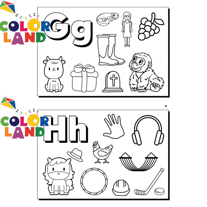 Cute coloring English alphabet for children - A4 A5 Coloring Pages ...