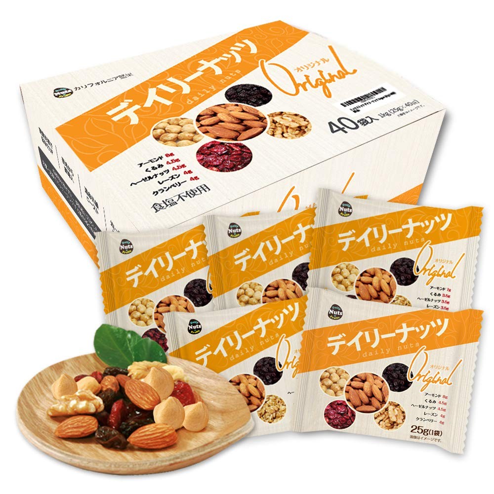 Japan Subdivided Daily Nuts Original Original 1kg (25g x 40 bags ...