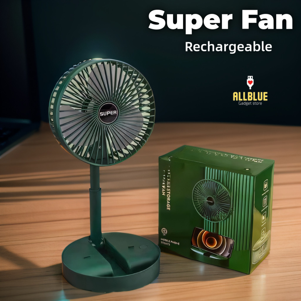 New USB Fan 2024 (7inch) 1800mAH Adjustable Mini Fan Kipas Cooling ...