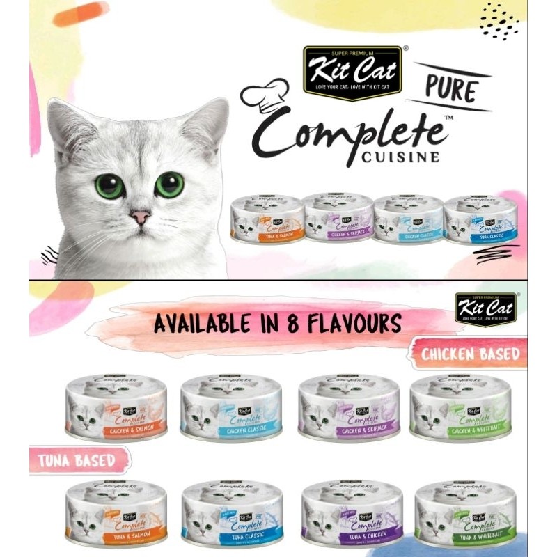 [Bundle of 24] Kit Cat Pure Wet Cat Food 70g | Shopee Singapore