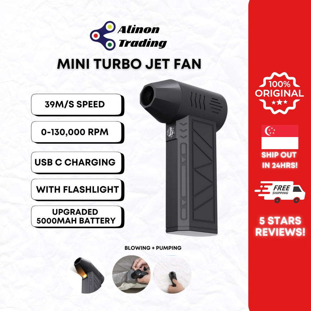 🔥SG SELLER🔥Cordless Mini Electric Jet Fan Blower Air Duster Rapid Air ...