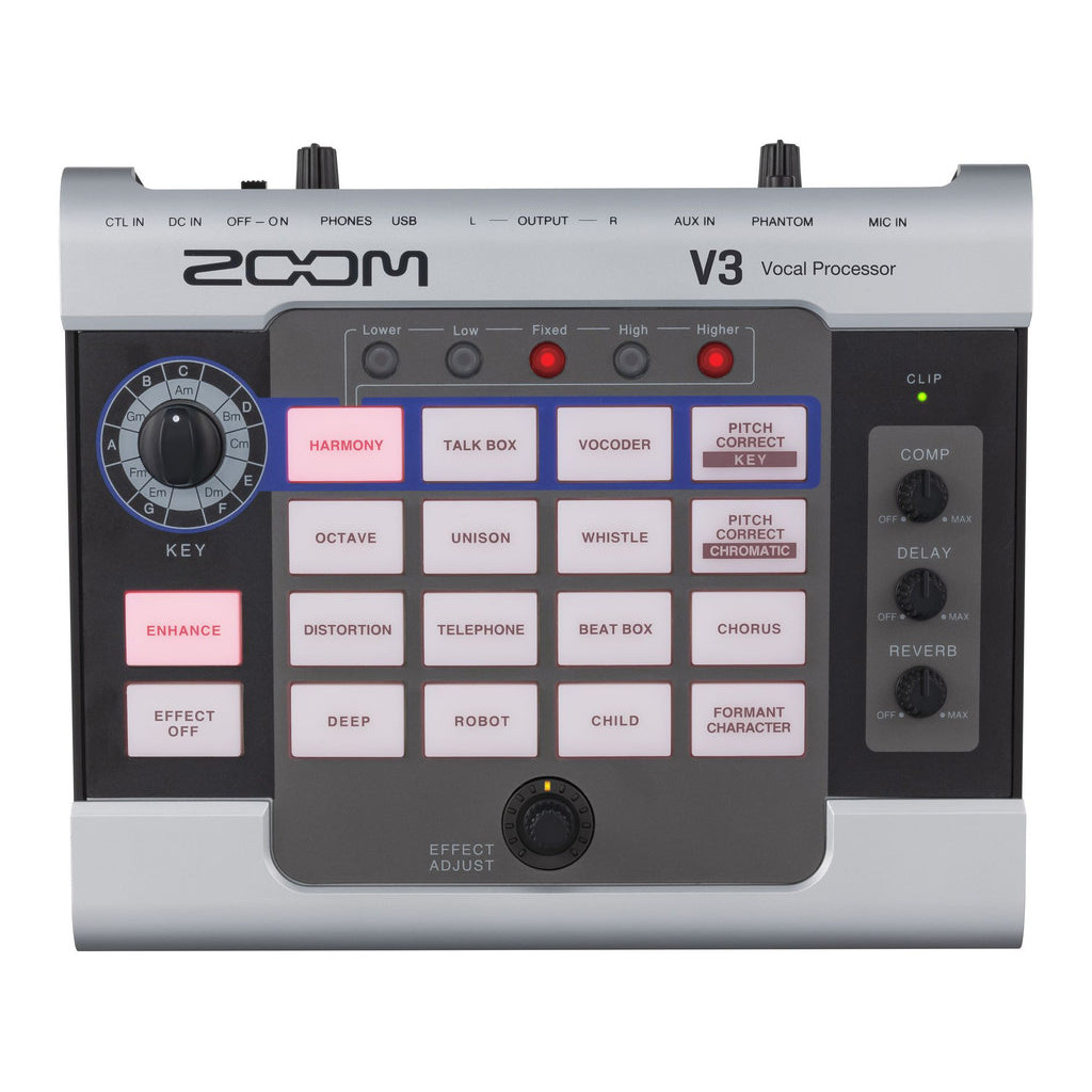Zoom V3 Multi-effects Vocal Effects Processor and USB Audio Interface ...
