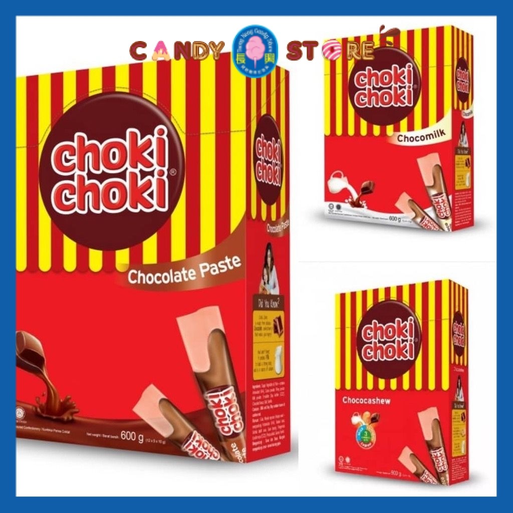 Choki choki Chocolate/Chocomilk/Chococashew (5X12X9g)60 stick | Shopee ...