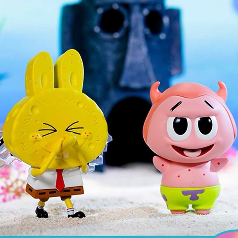 Popmart Official LABUBU SpongeBob SquarePants Series Figure Gift ...