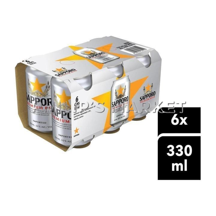 Sapporo Premium Draft Beer (6 x 330ml) | Shopee Singapore