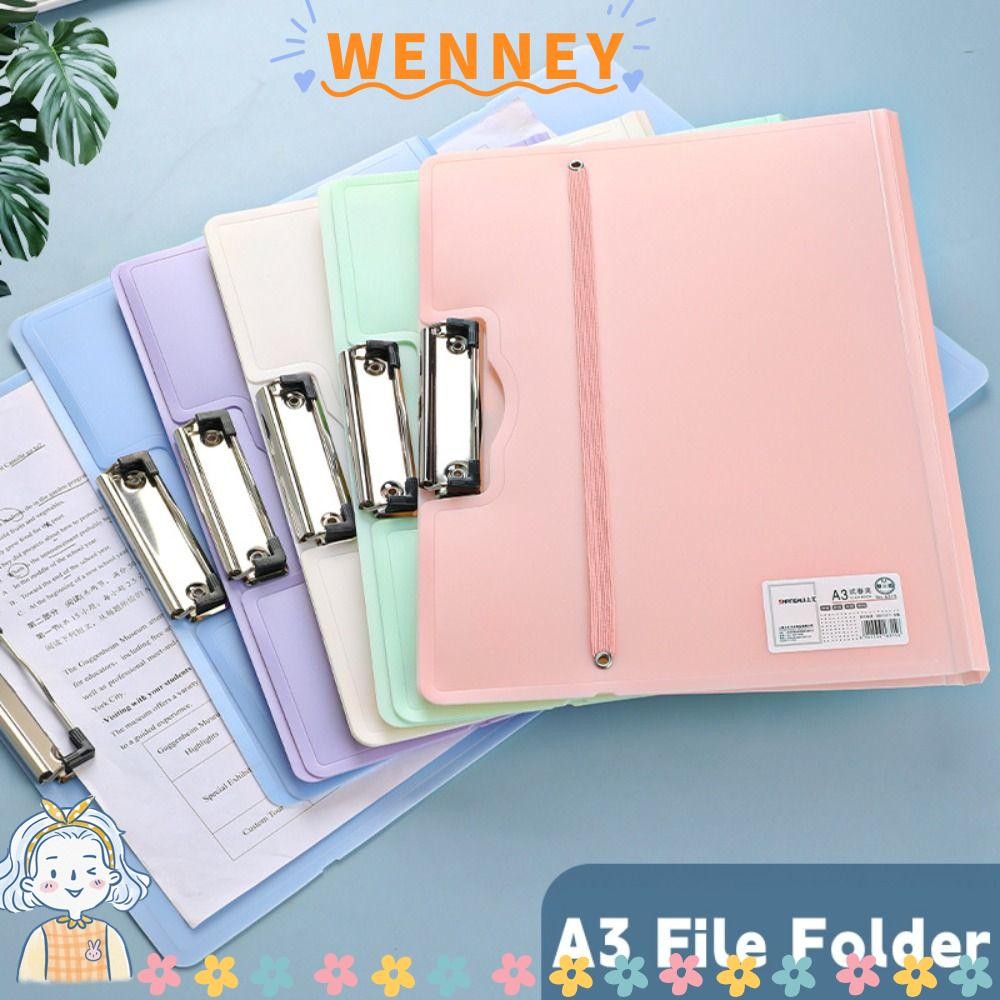 WEY A3 File Folder, Multifunction Strap Design Exam Paper Storage Clip ...