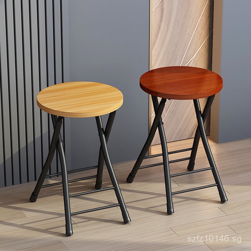 Iron Material Backless Design Portable Dining Chair Folding Chair ...