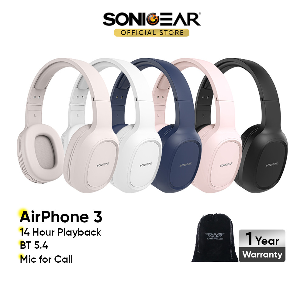 SonicGear AirPhone 3 Headphone With Mic For Smartphones and Tablets ...