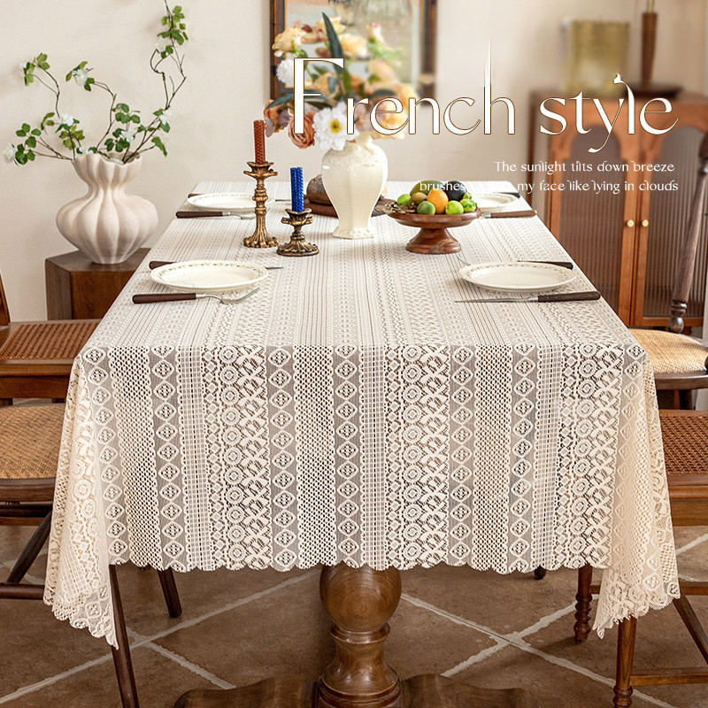 Tablecloth Lace White Long Tablecloth Suitable for Home Decoration ...