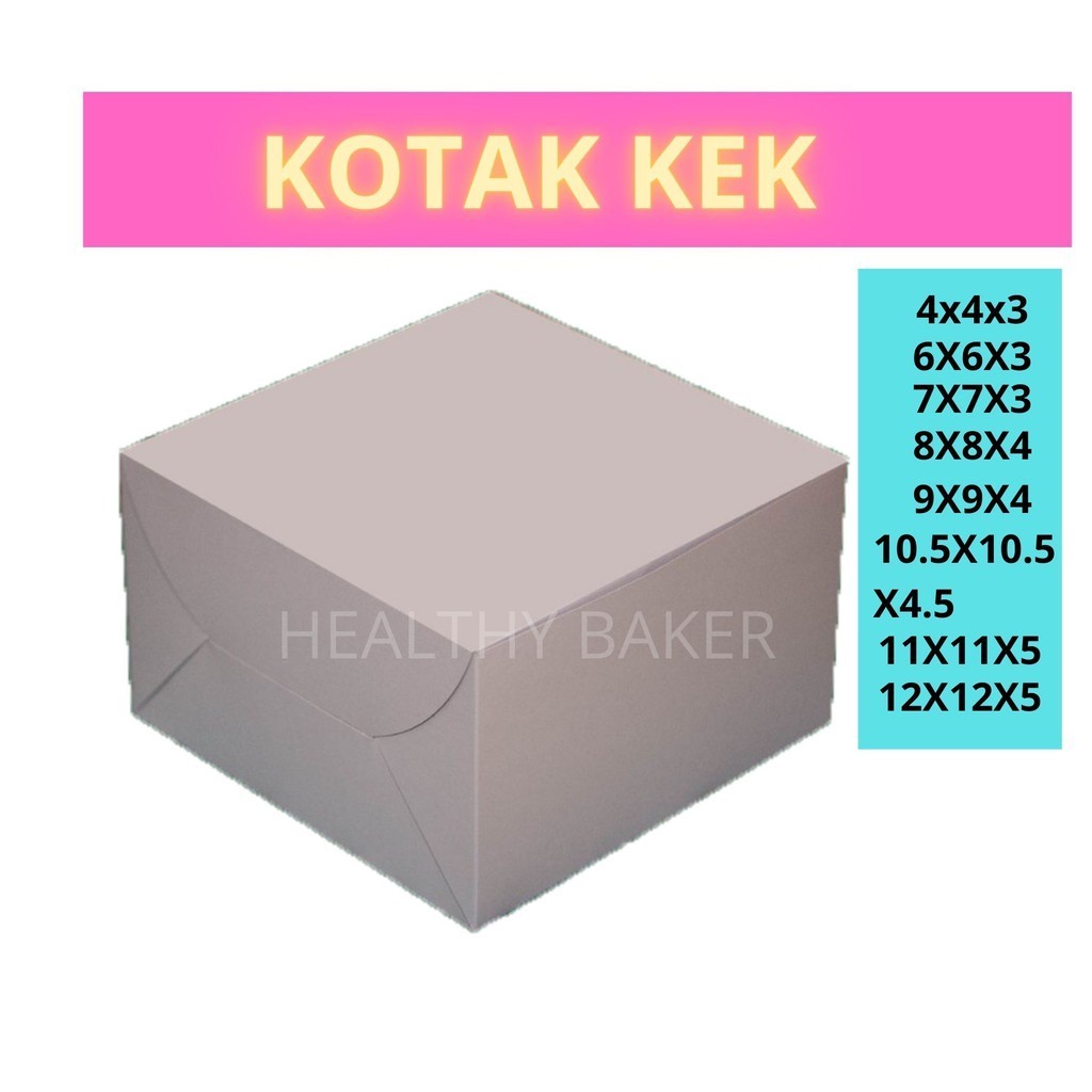 Cake Box Color/ Kotak kek / kotak kuih / Pizza Box / Kotak Kuih Talam ...