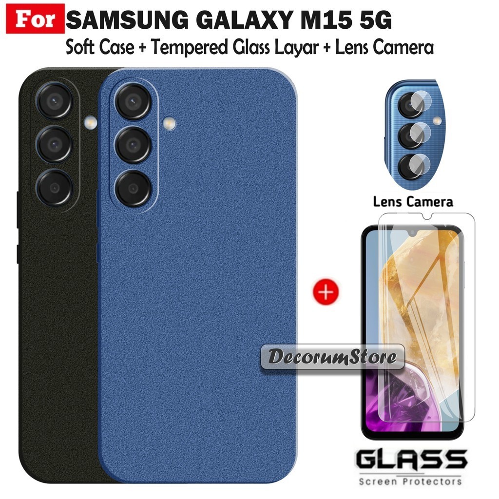 HP Casing SAMSUNG GALAXY M15 5G Soft Case Matte Anti-Slip Free Screen ...