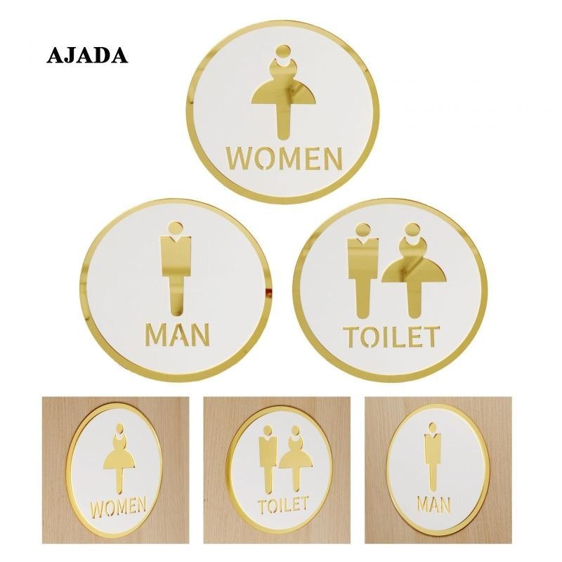 [ Transparent toilet sign, door signs, acrylic toilet sign stickers ...
