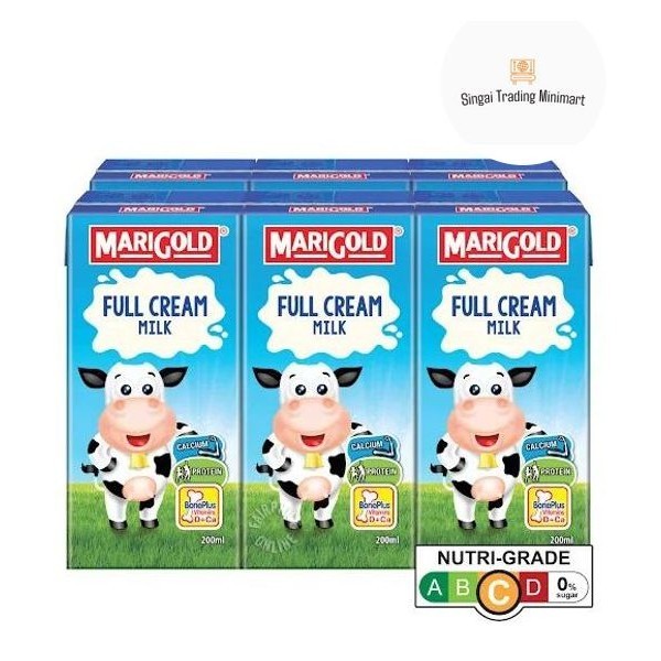 Marigold UHT Packet Milk Full Cream 200ml x6 | Shopee Singapore