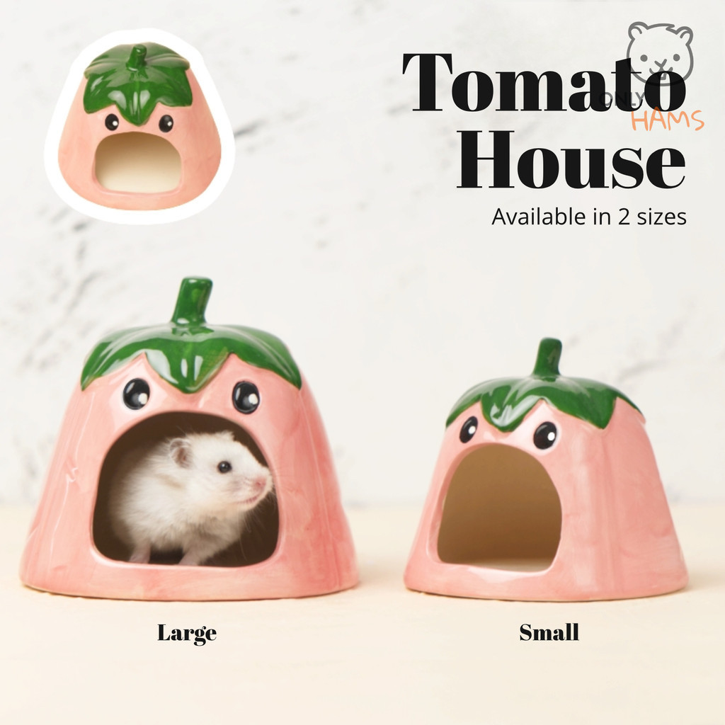 [SG Ready Stock] Tomato House Hamster Ceramic Hide House | Shopee Singapore