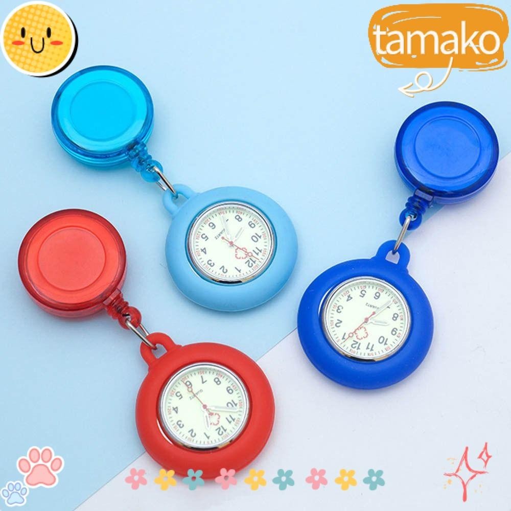 TAMAKO Retractable Nurse Watch, Clip-on Silicone Pocket Watch, Luminous ...