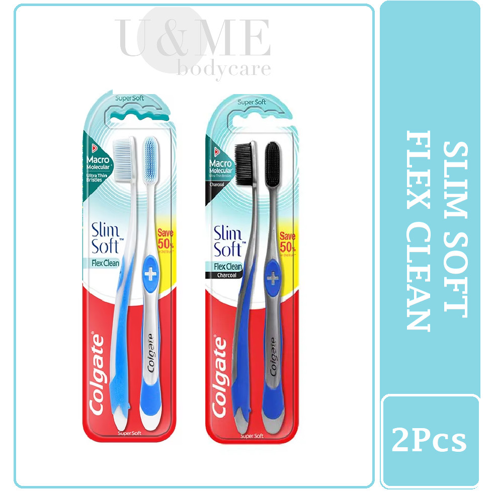 Colgate Slim Soft Flex Clean Toothbrush Valuepack 2s (Ultra Soft ...
