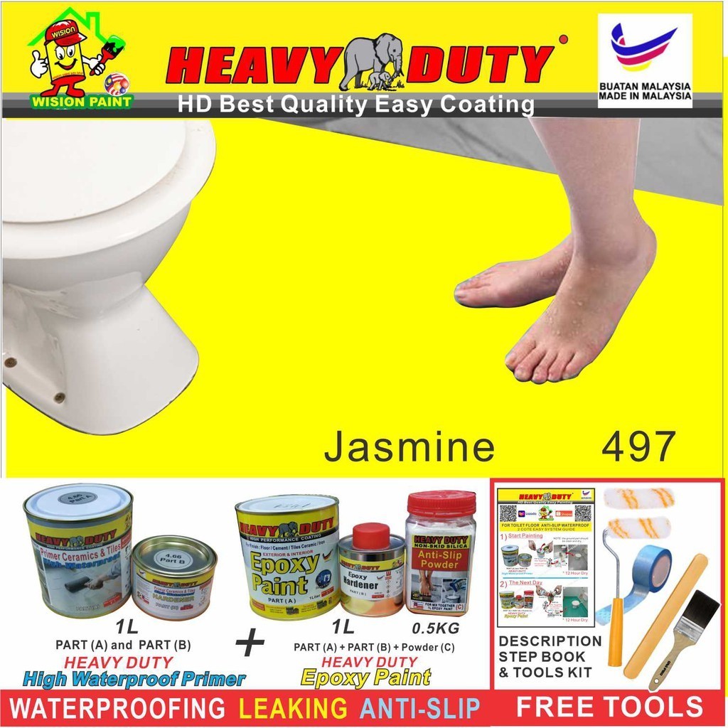497 jasmine FULL SET HEAVY DUTY Epoxy Coating ( FREE TOOL / 1L PRIMER ...