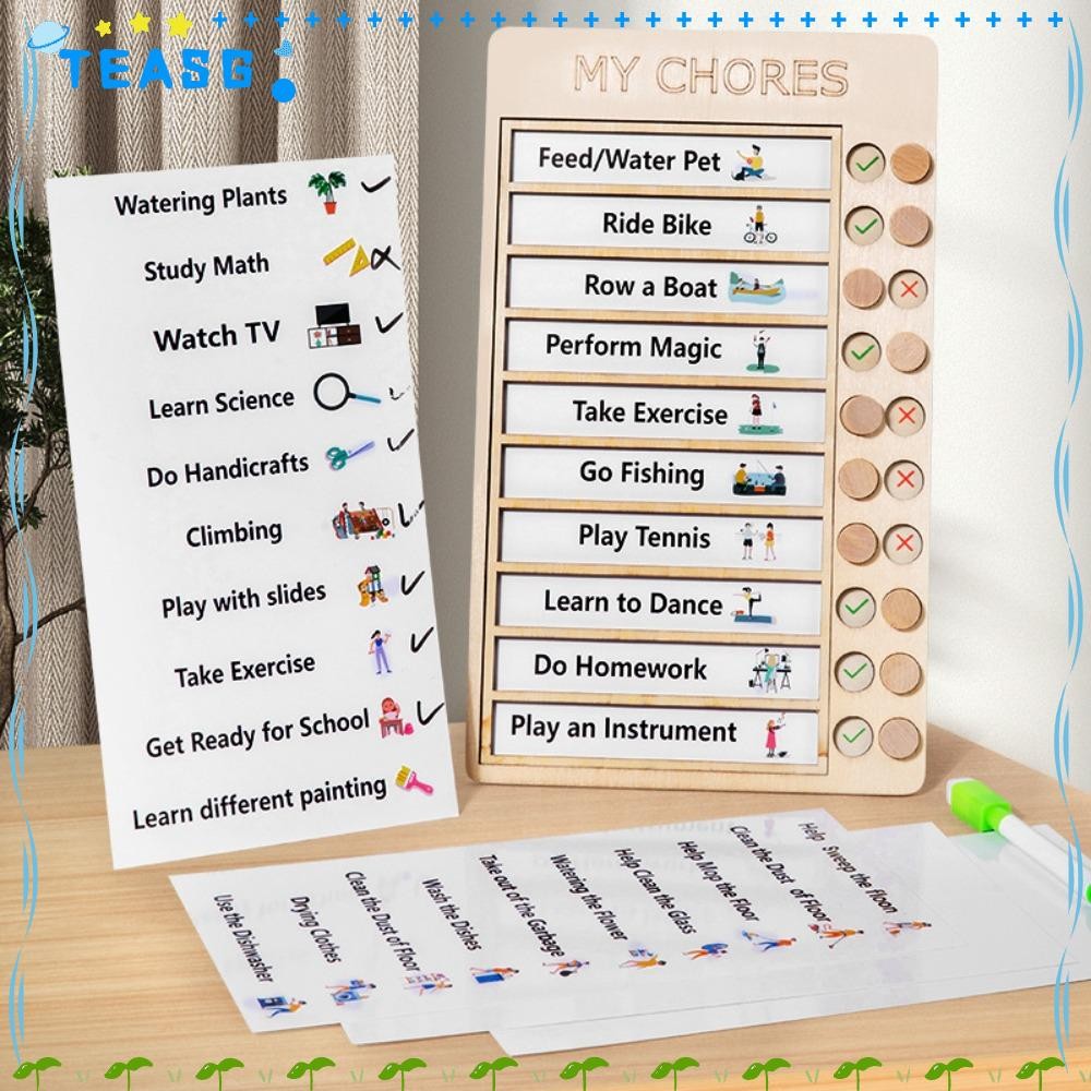 TEASG Kids Checklist Boards, Accessories Rectangular Do List Memo Board ...