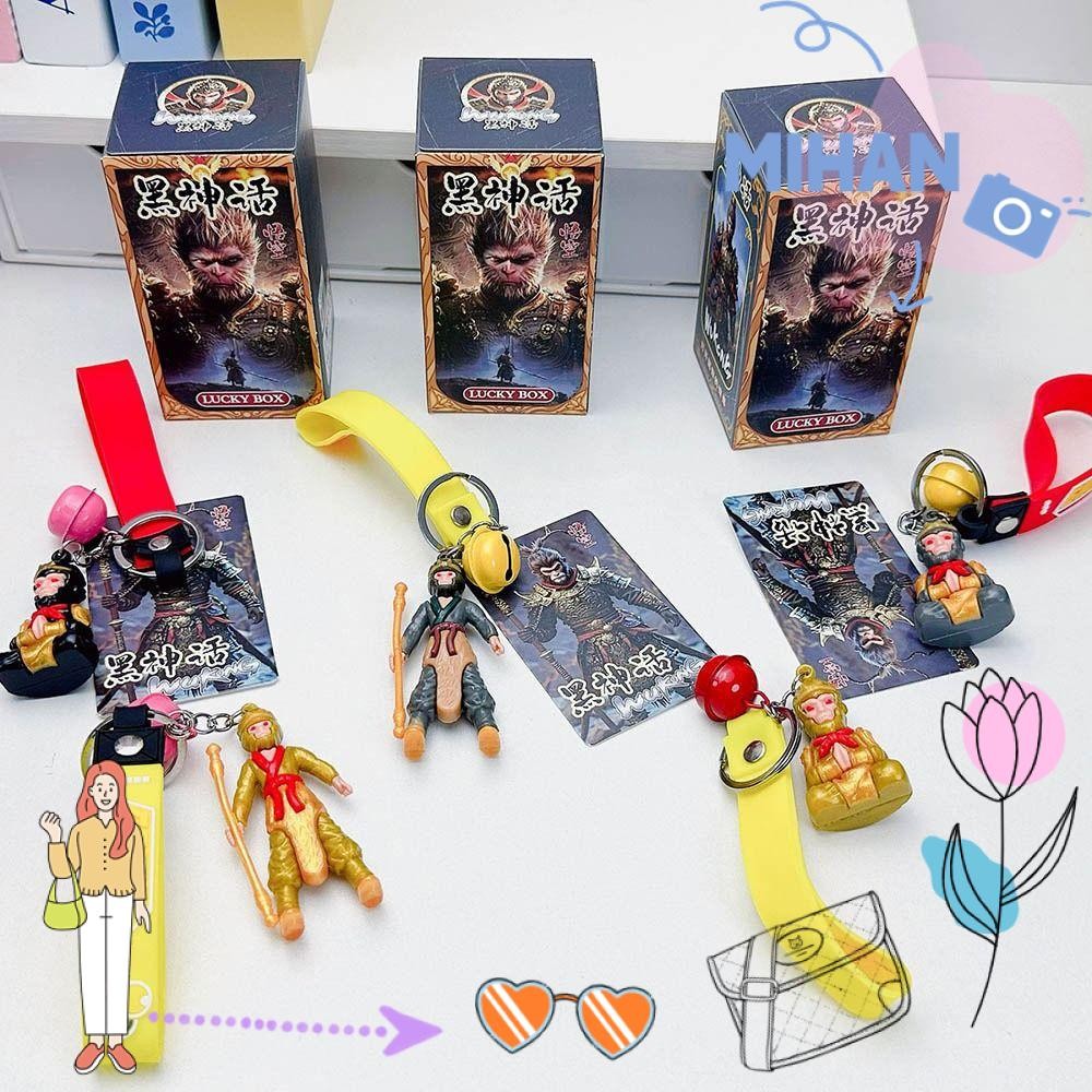 MH Wukong Keychain, Game PVC Black Myth Wukong, Cool Animation Monkey ...