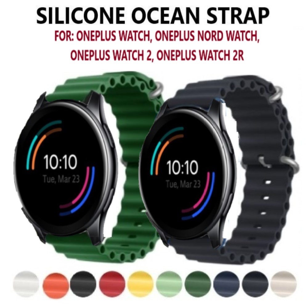 Silicone Ocean Strap Band for Smart Watch Oneplus Watch, OnePlus Nord ...