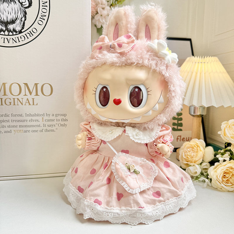 38cm Labubu vinyl plush doll clothes replacement Labubu doll38cm Labubu ...