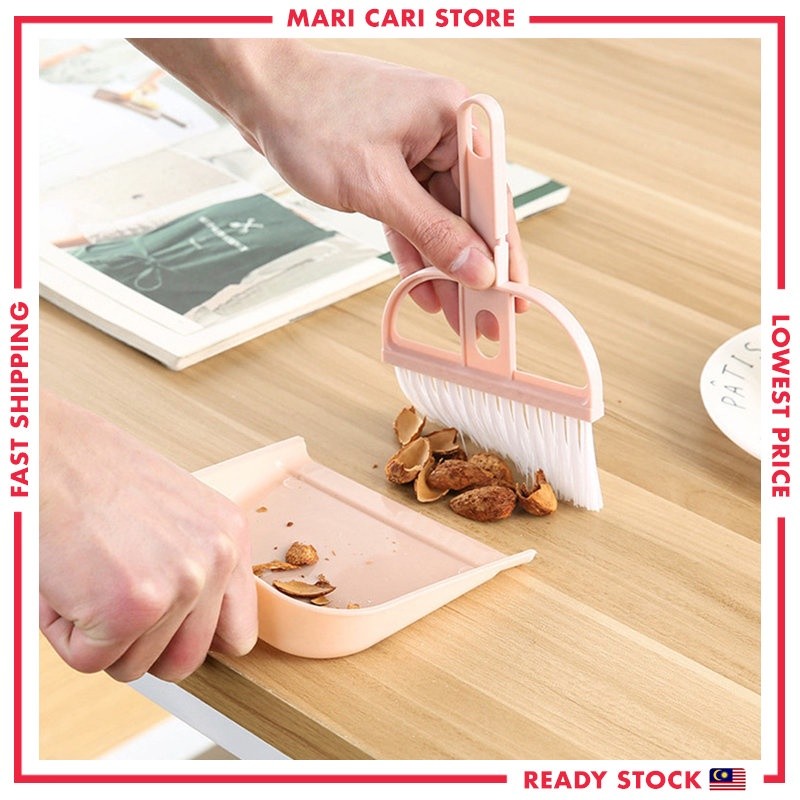 Broom Dustpan Cleaning Brush Penyapu Kecil Table Cleaner Mini Dustpan ...