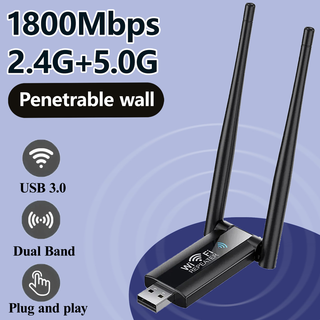 Usb Wireless WiFi Repeater Extender Router 1300Mbps Dual Band 2.4/5GHz ...