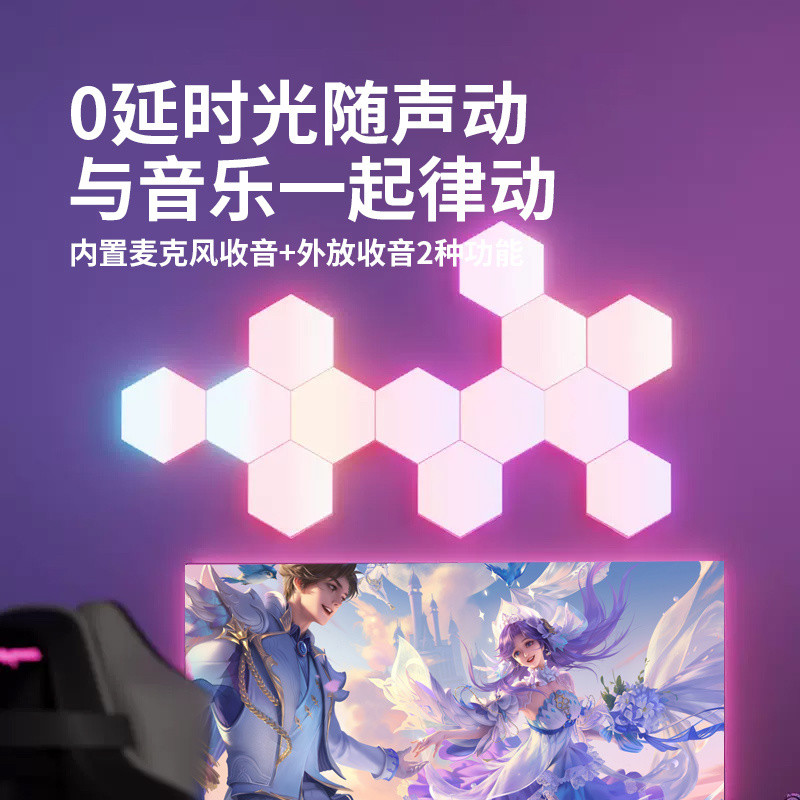 [SG Featured] Intelligent Quantum Hexagonal Light Board Background Wall ...