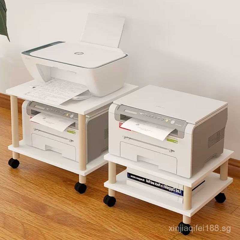 Printer Storage Rack Under Desk Movable Two-Layer Placement Rack Floor ...