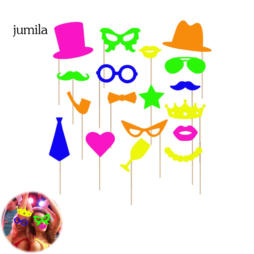 Neon Party Decorations Vibrant Party Decorations 17pcs Neon Glow Photo ...