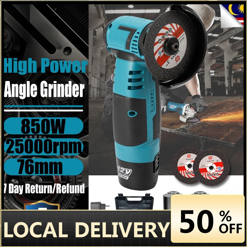 12V Cordless Electric Angle Grinder Mini Angle Grinder Rechargeable ...