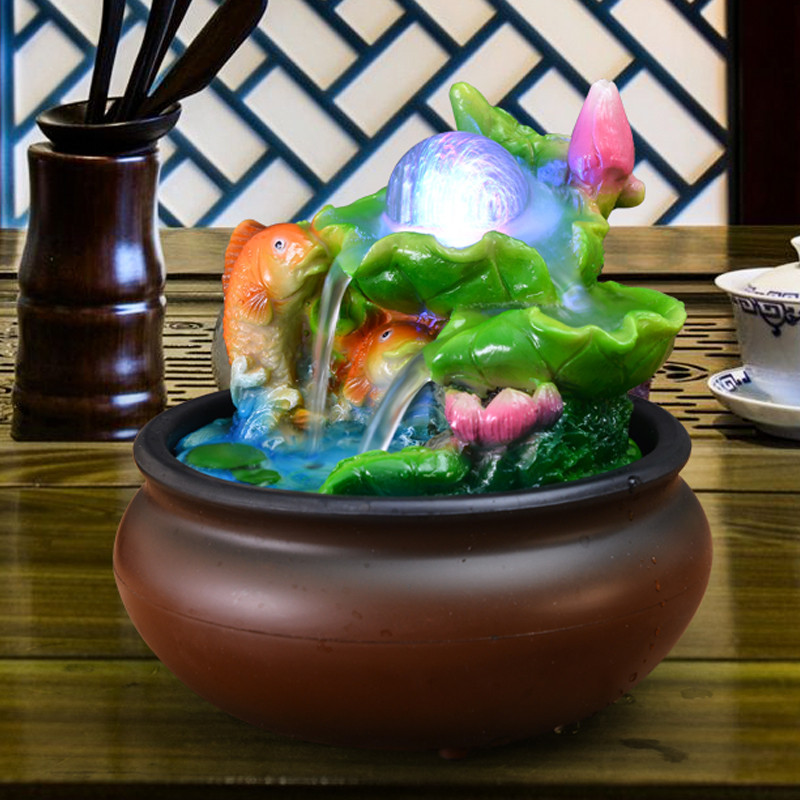 Water Pavilion Chinese Style Fengshui Wheel Water Fountain Decoration ...