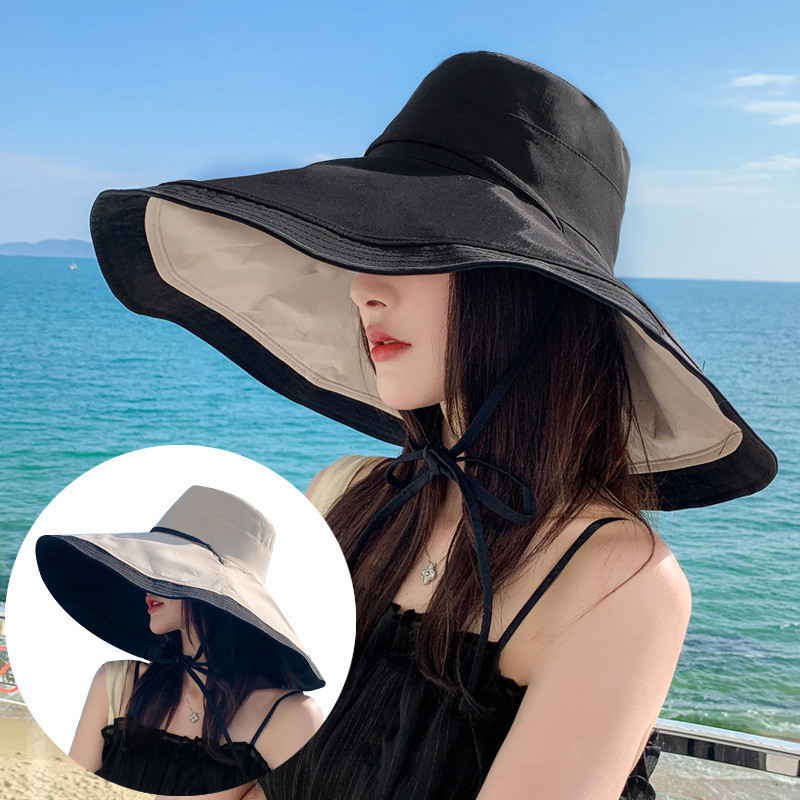Wide Brim UPF 50+ Sun Hat Women Anti-UV Protection Hiking Fisherman Cap ...