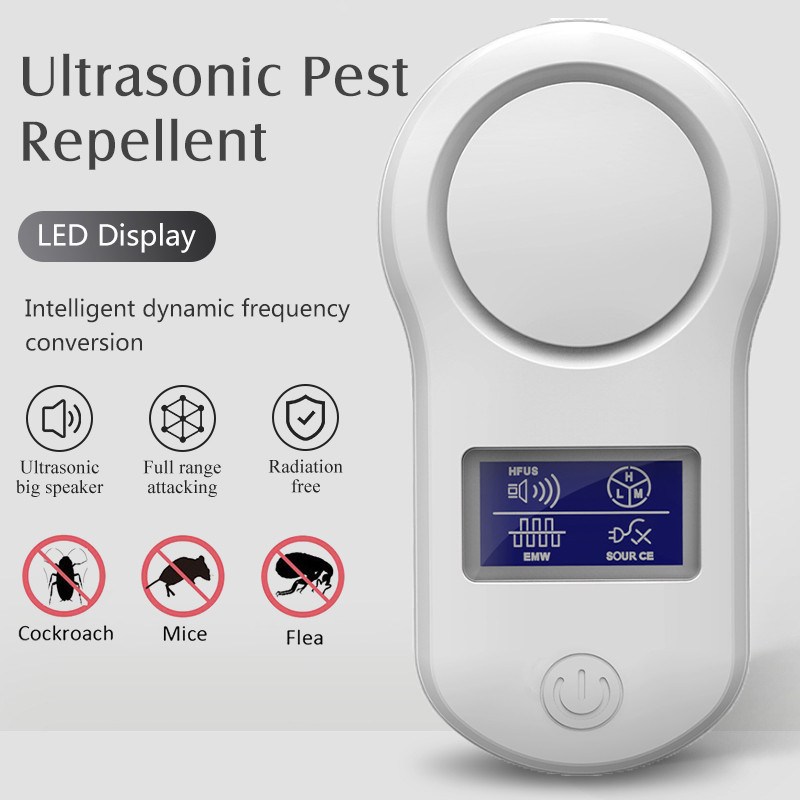 Electric Insect Ultrasonic Pest Repeller LCD Screen Anti Mosquito ...