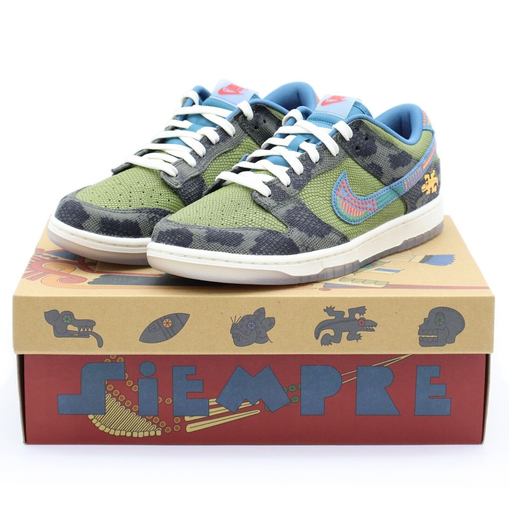 DO2160-335 Nike Dunk Low Siempre Familia Carbon Green Rift Blue Sail ...