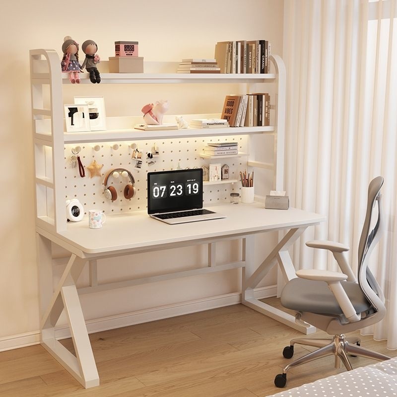 XQ Computer Table Simple Desktop Bookshelf Combination Table Bedroom ...