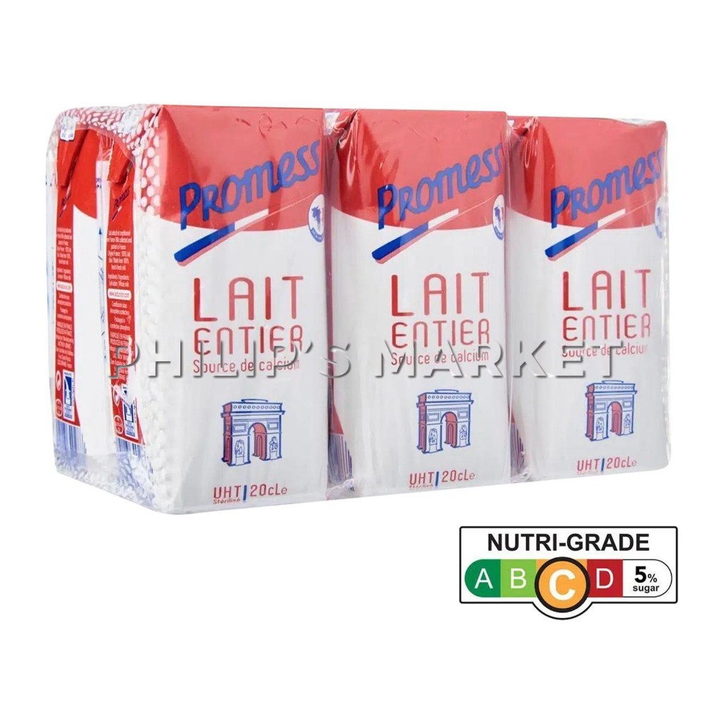 Promess Fresh UHT French Milk Full Cream (6 x 200ml) | Shopee Singapore