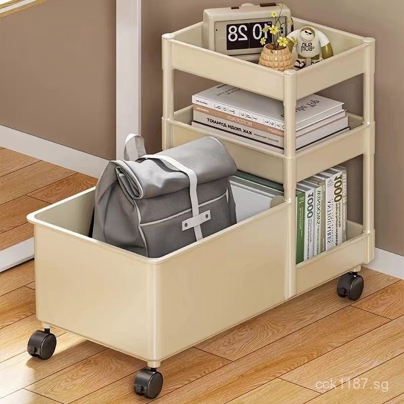 Student Classroom Wheeled Trolley Movable Book Stand Bookshelf Under ...