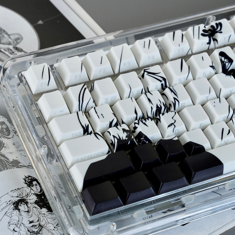 Kaneki Ken Keycap Anime Cartoon Keyboard Cap Cherry Profile Side Print ...