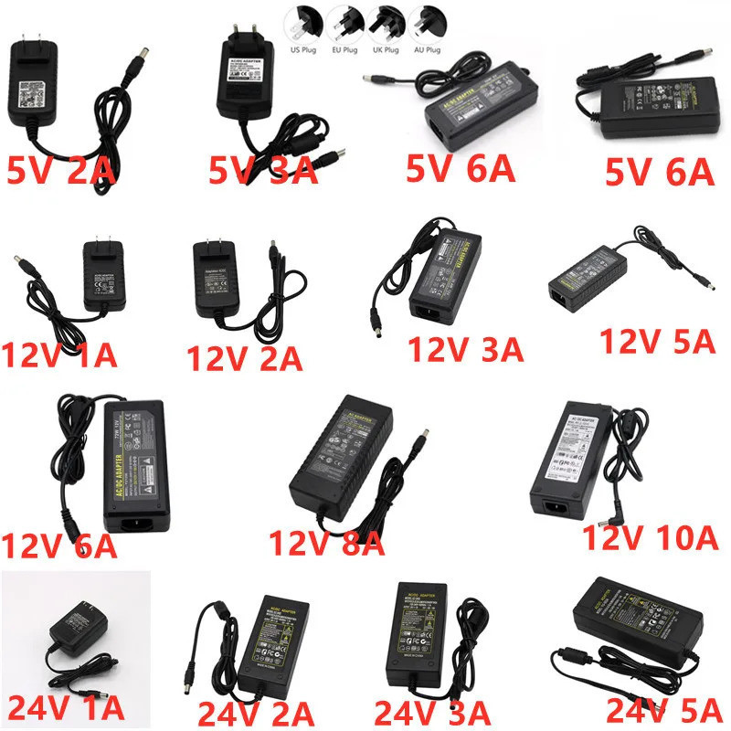 DC 5V 12V 24V lighting transformer AC 110V 220V switching power supply ...