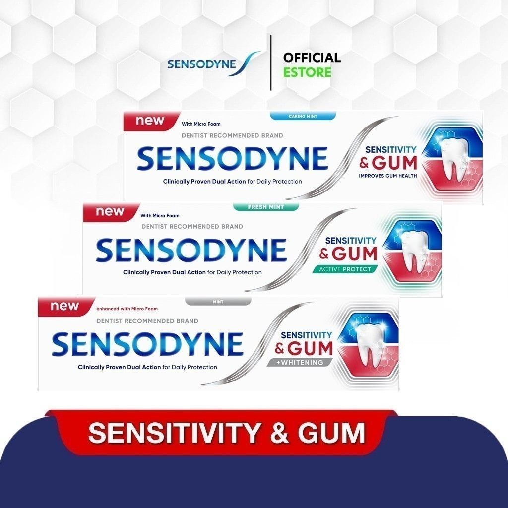 SENSODYNE Toothpaste Sensitivity & Gum, 2-in-1, Relieve Tooth Sensitivity and Improve Gum Health ...