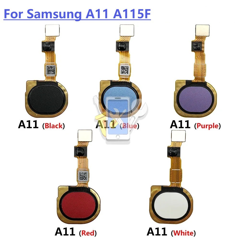For Samsung A11 A115F Back Home Button Touch ID Key Fingerprint Sensor ...