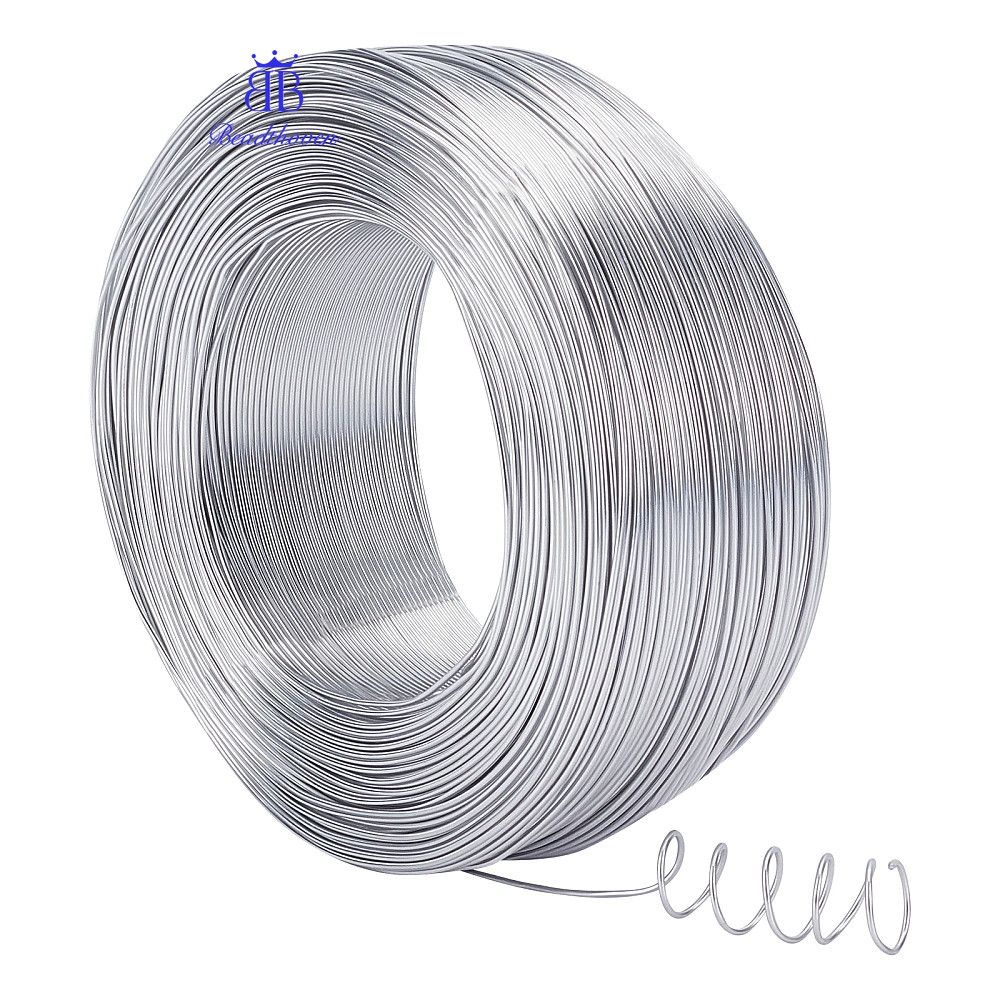 1Box Round Aluminum Wire Bendable Metal Craft Wire for DIY Jewelry Craft Making Silver 20 Gauge ...