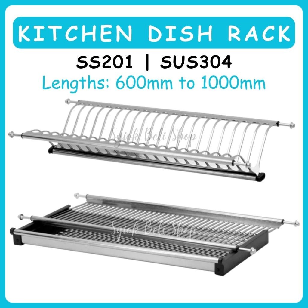 Luxury Stainless Steel SS201 SUS304 Kitchen Cabinet Dish Rack Dapur ...
