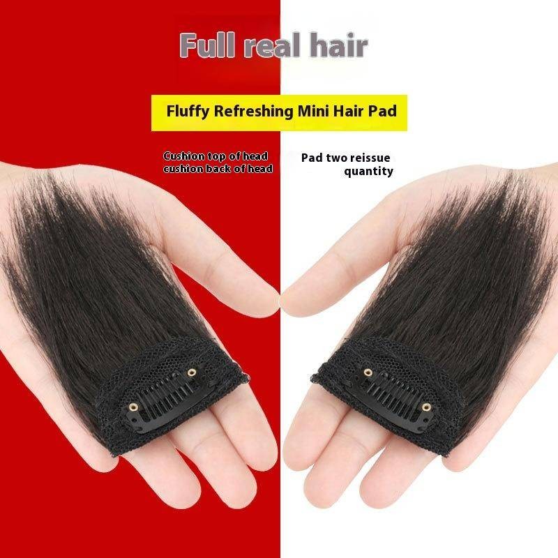 100% Human Hair Piece Black And Brown Hair Topper Hair Replacement ...