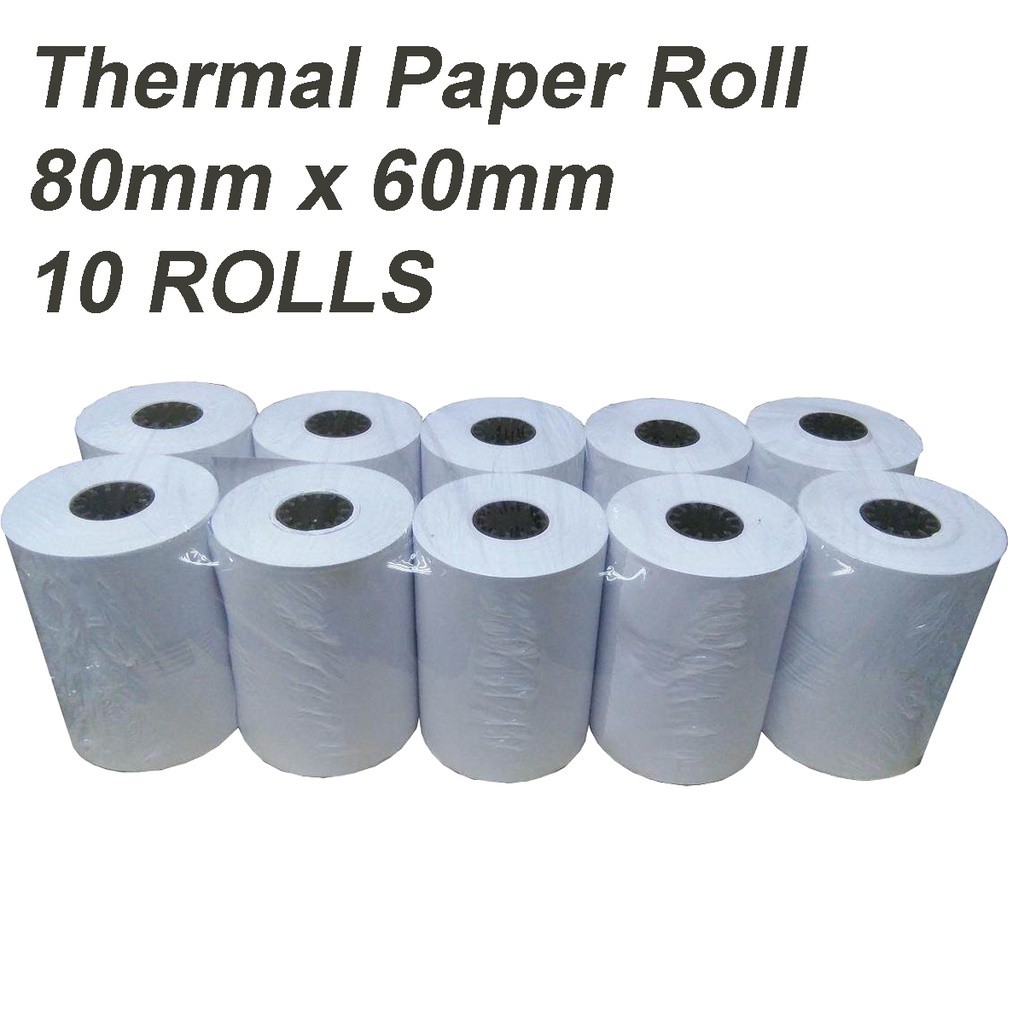 80mm x 60mm Thermal Receipt Paper Roll / Resit Paper Roll / Thermal ...