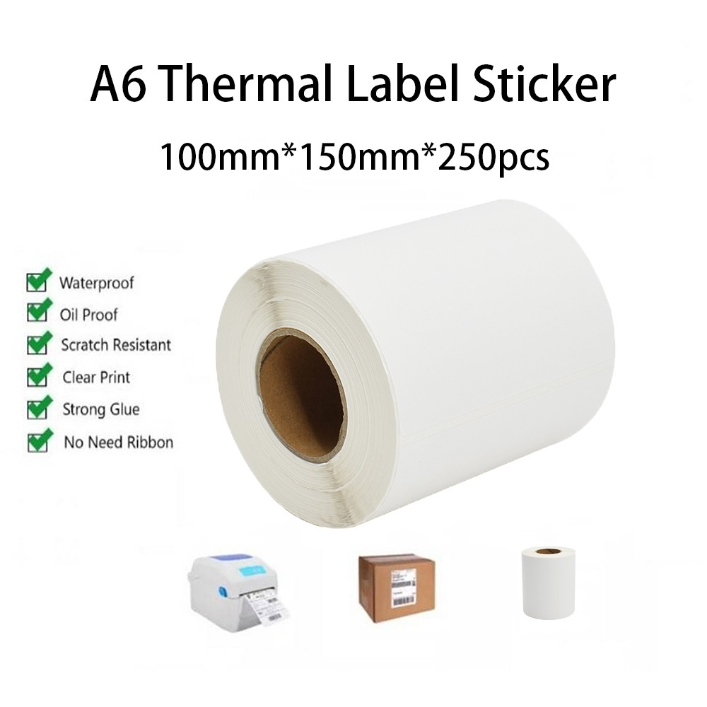100* 150mm*250pcs Thermal label stickers, Three defense Sticker Waybill ...