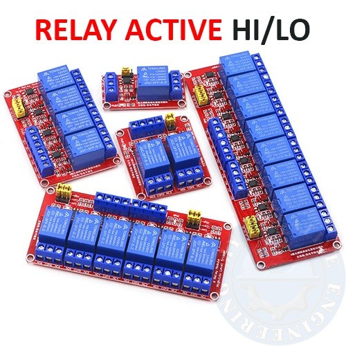 Relay Module Board Active High/Low 5V 12V 24V Optocoupler 1/2/4/6/8 ...