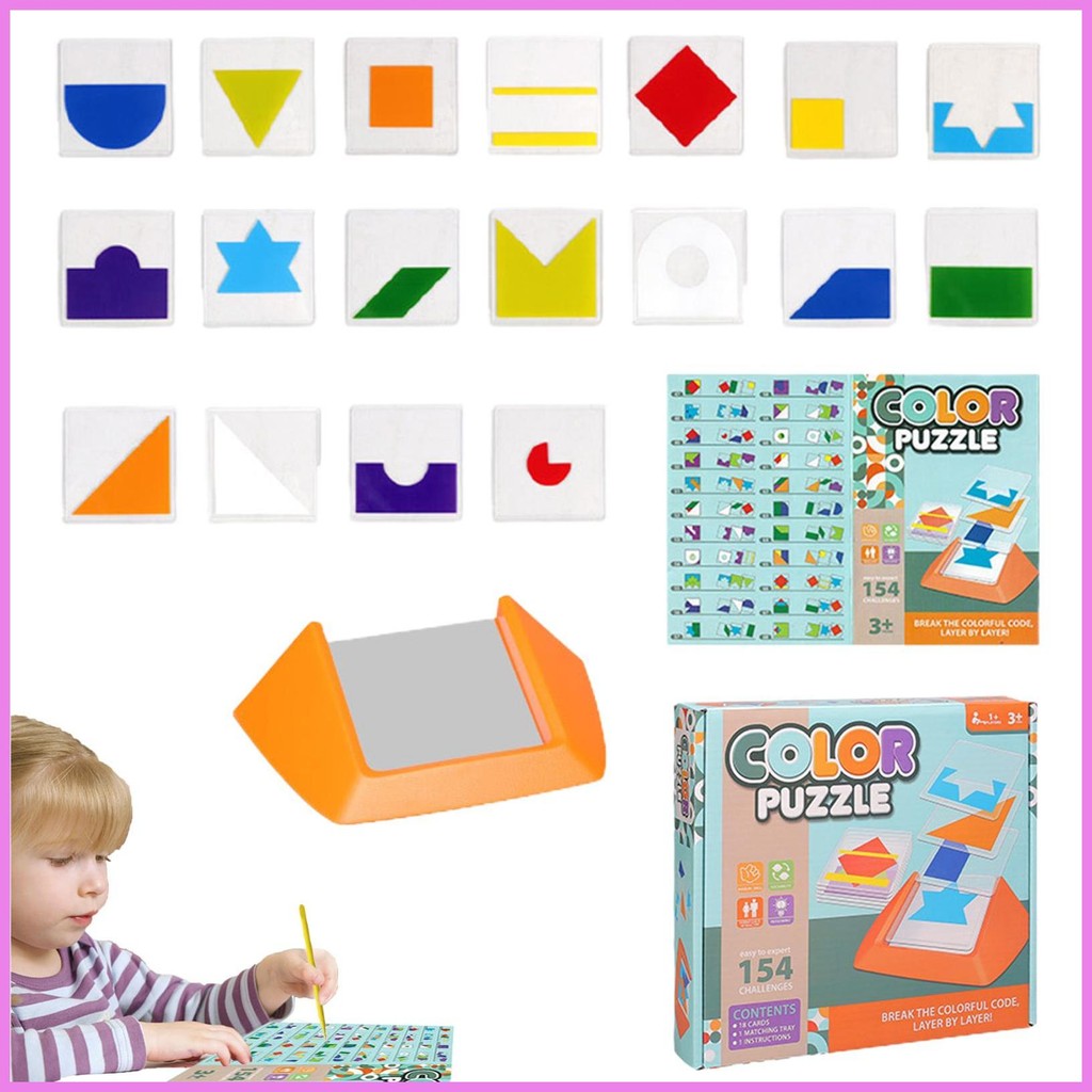 Tangram Puzzle Book Brain Teaser Toy Preschool Learning Activity Travel ...